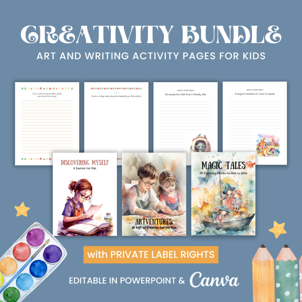 Creativity Bundle: Art and Writing Activity Pages for Kids - The Little ...