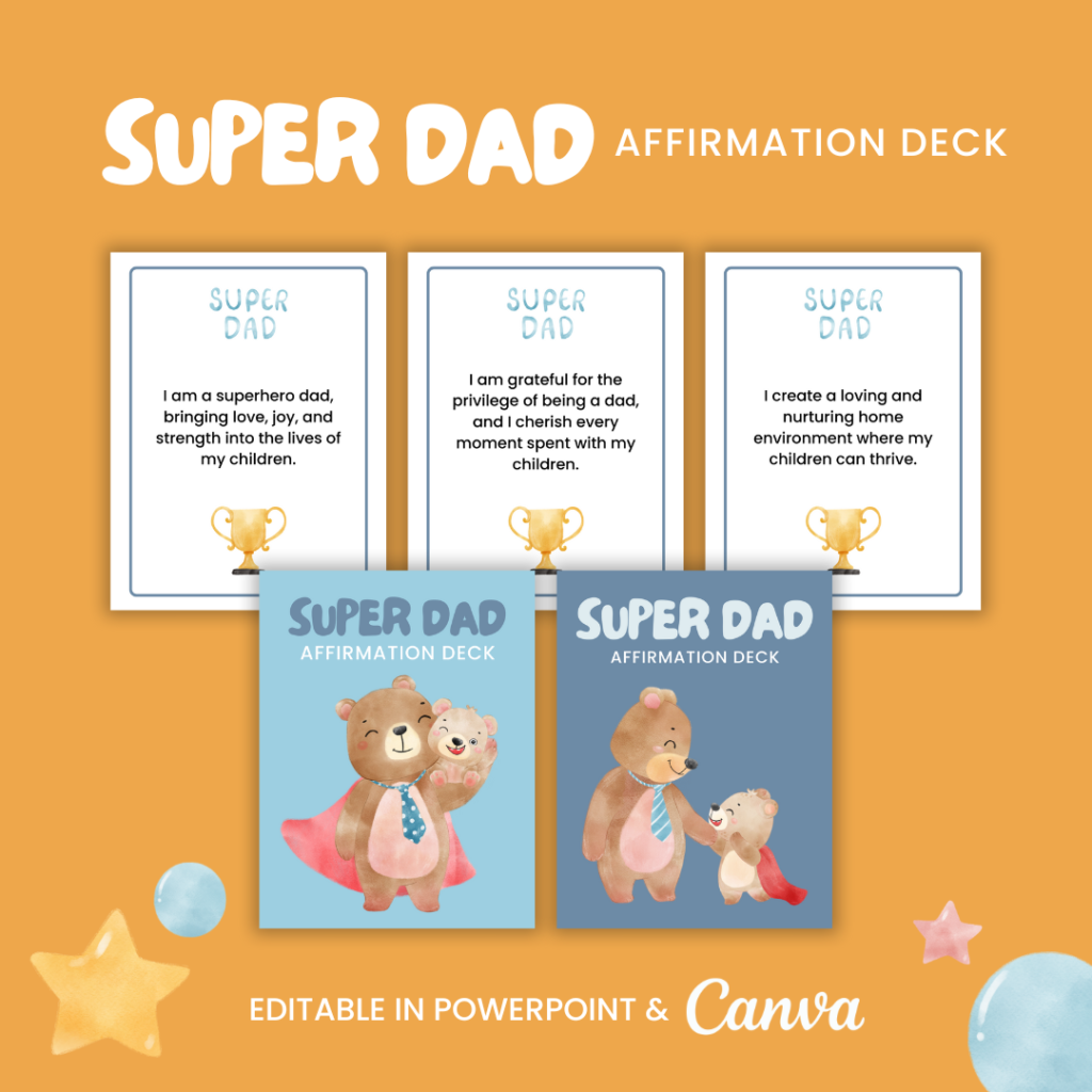 Super Dad Affirmation Deck - The Little Raindrops Club