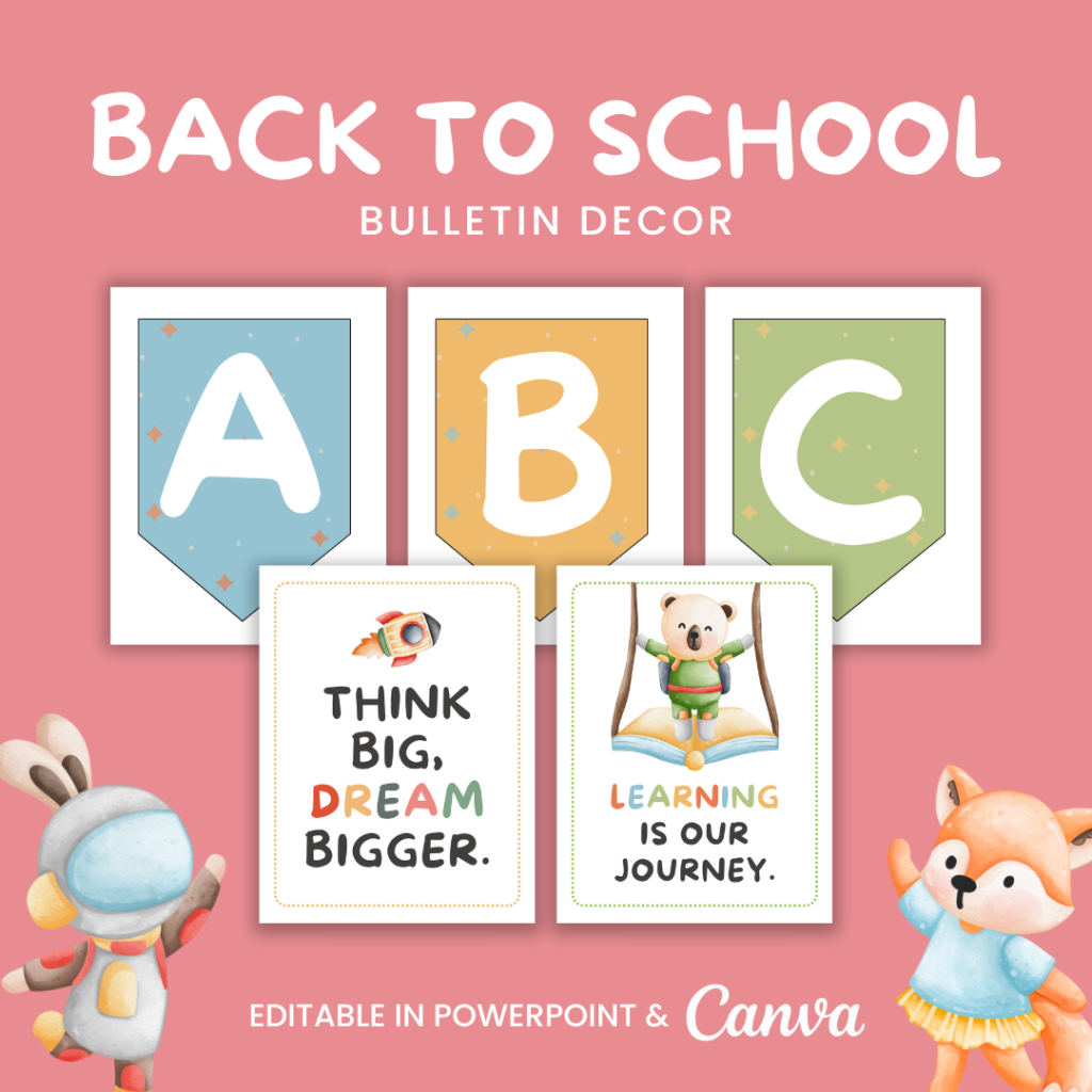 Back to School Bulletin Printables - The Little Raindrops Club
