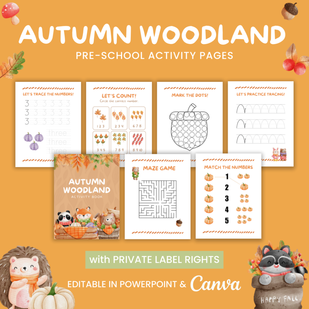 Autumn Woodland Activity Book - The Little Raindrops Club