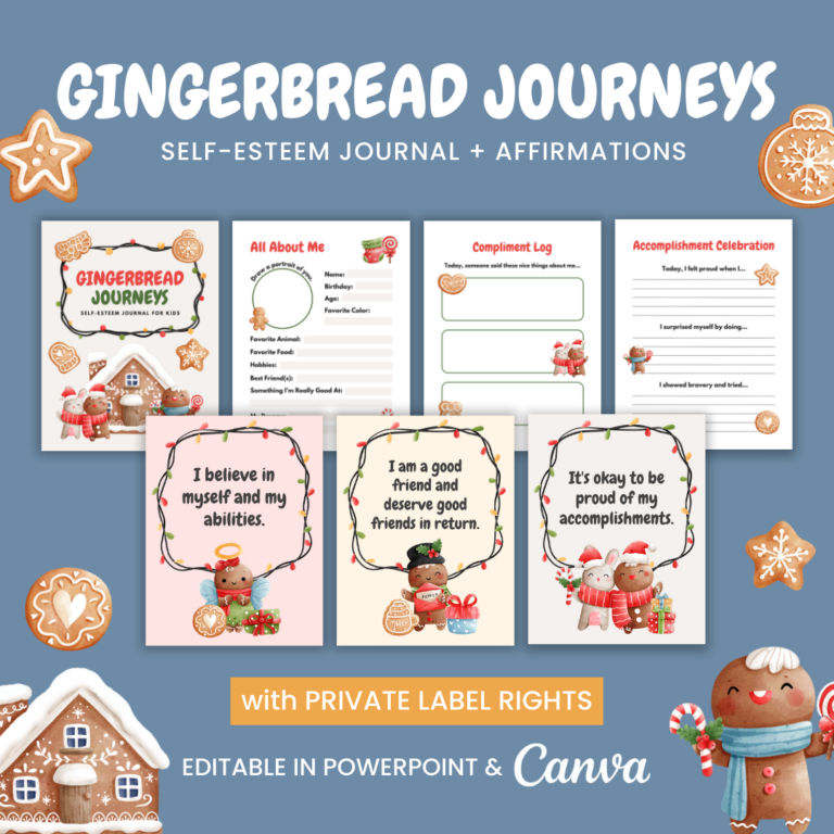 Self-Esteem Journal for Kids and Affirmations | The Little Raindrops Club