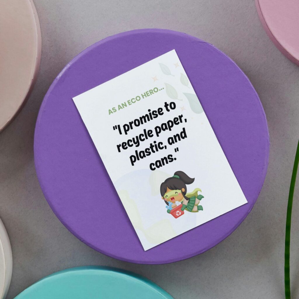 Earth Day Pledge Cards for Kids | The Little Raindrops Club