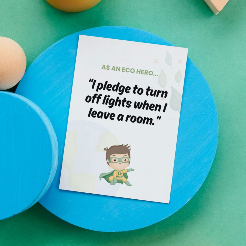 Earth Day Pledge Cards for Kids | The Little Raindrops Club