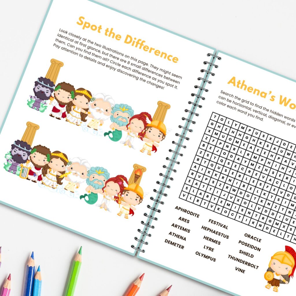 Olympians Quests Activity Book - The Little Raindrops Club