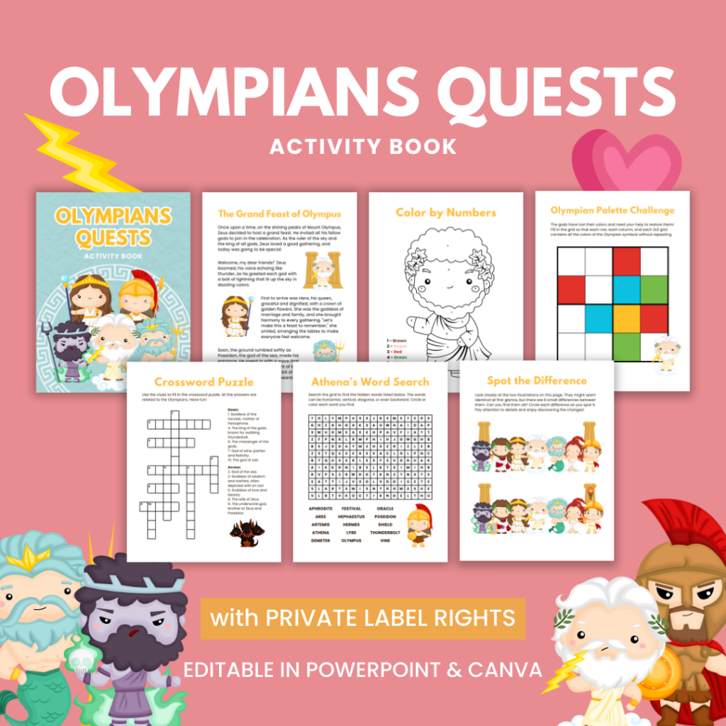 Olympians Quests Activity Book - The Little Raindrops Club