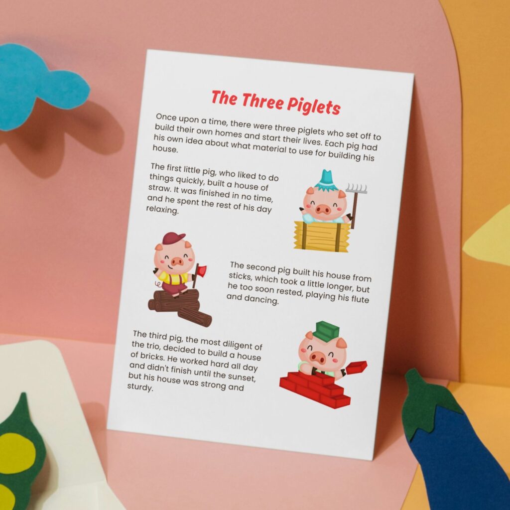 The Three Piglets Story & Activity Book - The Little Raindrops Club