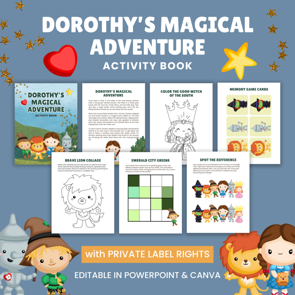 Dorothy's Magical Adventure Activity Book - The Little Raindrops Club