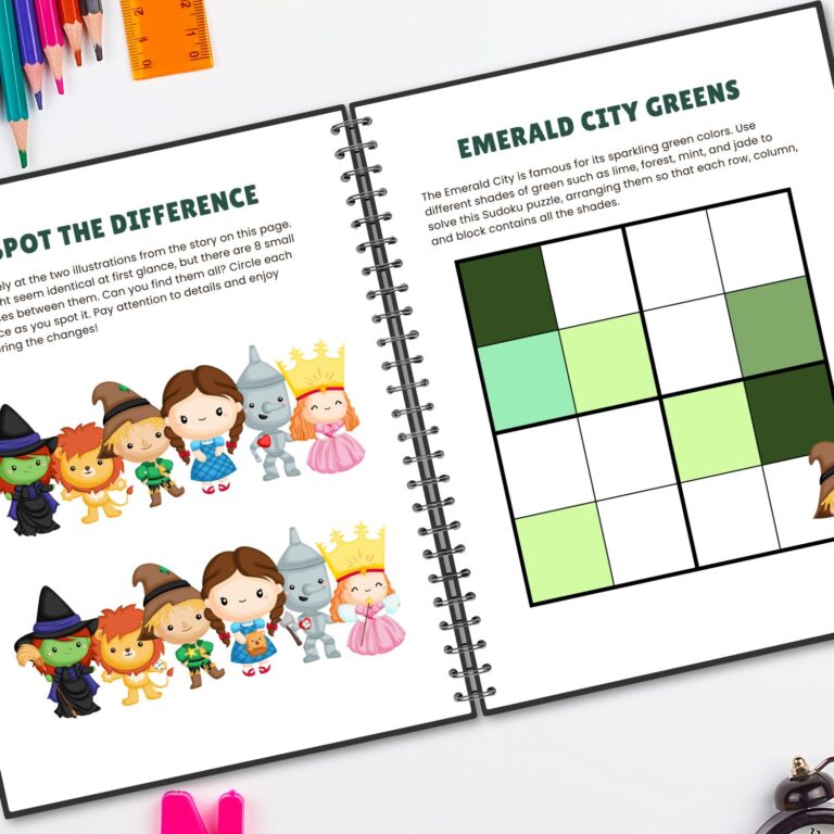 Dorothy's Magical Adventure Activity Book - The Little Raindrops Club