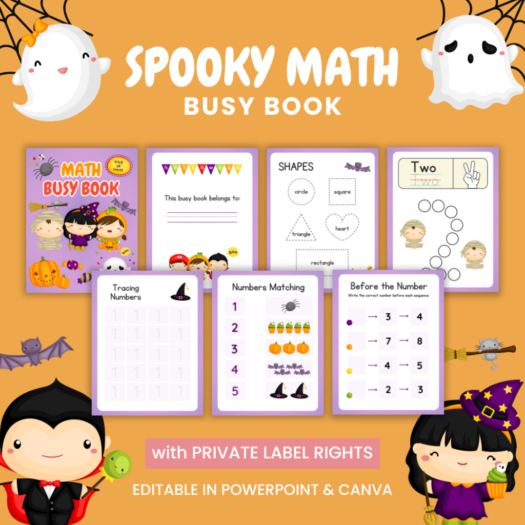 Spooky Math Busy Book - The Little Raindrops Club