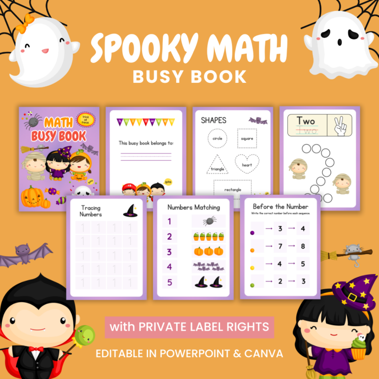 Spooky Math Busy Book - The Little Raindrops Club