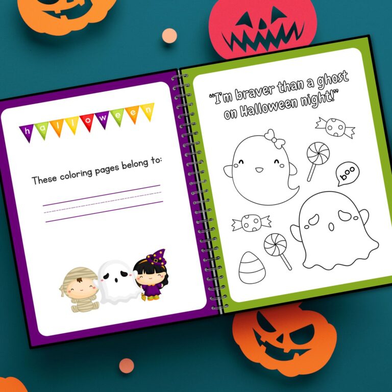 Spooky Affirmations Coloring Pages - The Little Raindrops Club