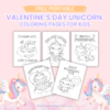 FREE Valentine's Day Unicorn Coloring Pages for Kids - The Little ...
