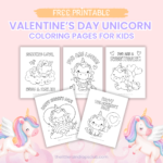 FREE Valentine's Day Unicorn Coloring Pages for Kids - The Little ...
