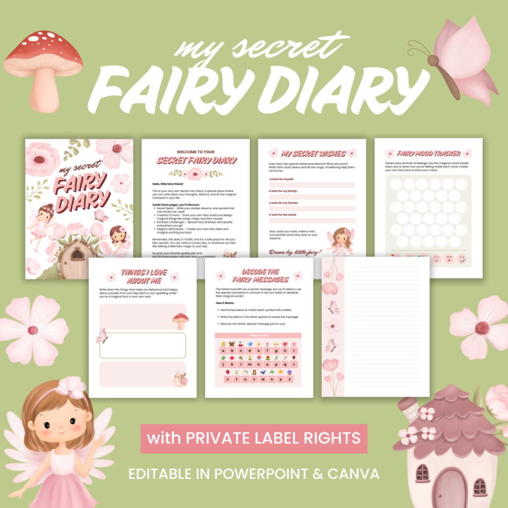 Secret Fairy Diary for Kids - The Little Raindrops Club