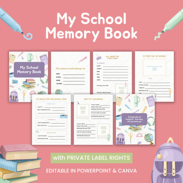 School Memory Book for Kids - The Little Raindrops Club