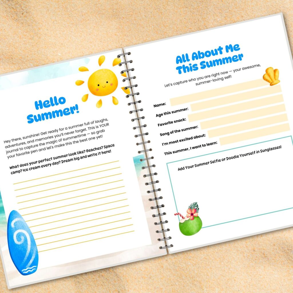 Summer Adventure Journal and Challenge Cards - The Little Raindrops Club